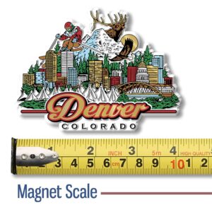 Denver, Colorado Magnet by Classic Magnets, Collectible Souvenirs Made in The USA, 4.1" x 3"