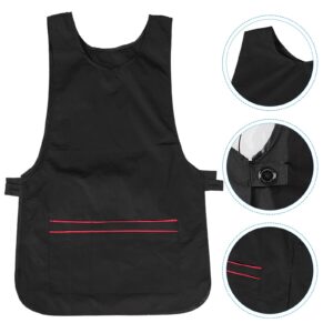 Milisten Hairdresser Apron Salon Aprons Waiters Sleeveless Workwear Vest Black