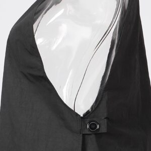 Milisten Hairdresser Apron Salon Aprons Waiters Sleeveless Workwear Vest Black