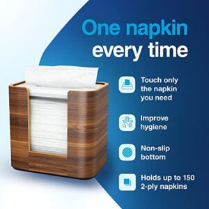 Tork Xpressnap Tabletop Napkin Dispenser Walnut N4, Compact, Image Range, 7.6" x 8" x 5.5", 72900