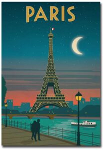 paris travel vintage art refrigerator magnet size 2.5" x 3.5"