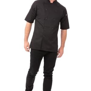 Chef Works Men's Avignon Bistro Shirt, Black, Large