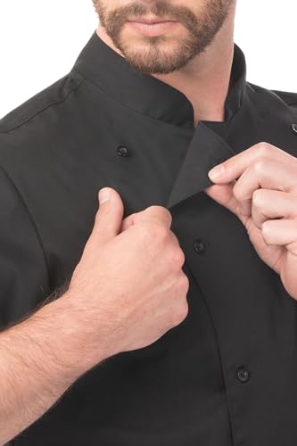 Chef Works Men's Avignon Bistro Shirt, Black, Large