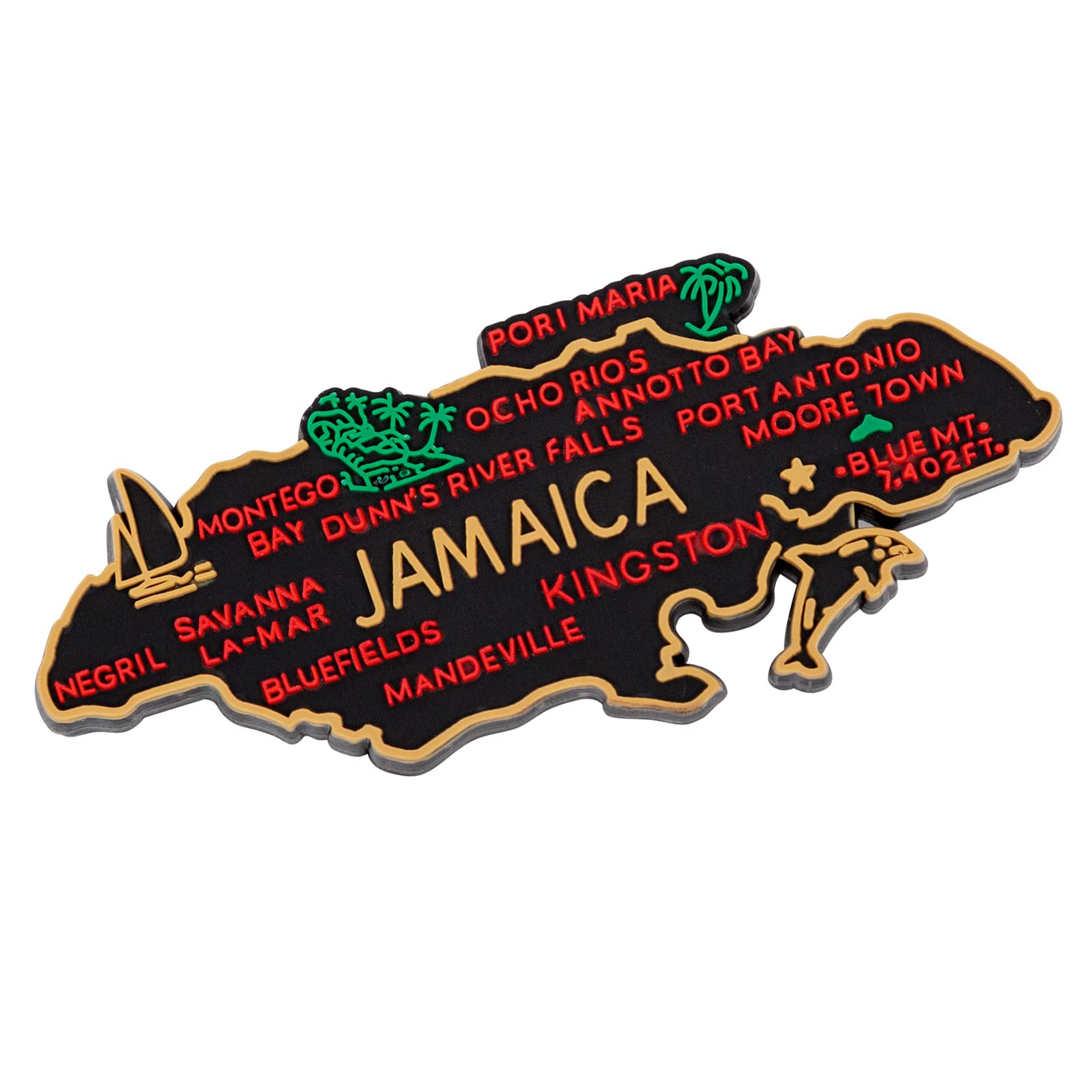 lychee Jamaica's Map Tourist Travel Fridge Accessories Stickter Fashion New Unisex Gifts