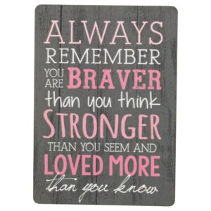 always remember you are braver breast cancer awareness wood magnet