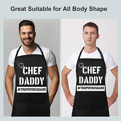 SELORY Christmas Funny Gifts for Dad,White Elephant Gifts for Dad From Daughter Son Wife,Cool Apron Gifts for Husband,Funny Gifts for Men,Birthday Gifts for dad Husband,BBQ Apron Dad Gifts for Men