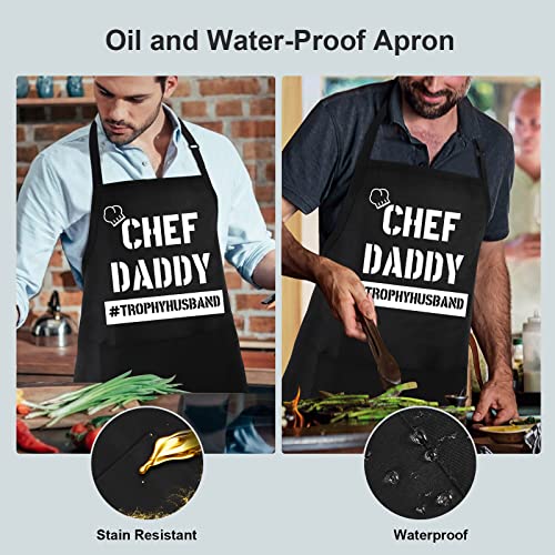 SELORY Christmas Funny Gifts for Dad,White Elephant Gifts for Dad From Daughter Son Wife,Cool Apron Gifts for Husband,Funny Gifts for Men,Birthday Gifts for dad Husband,BBQ Apron Dad Gifts for Men