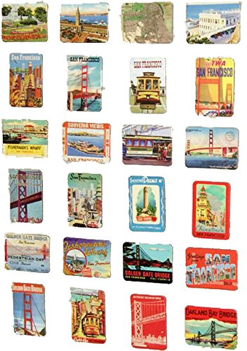 MISWEE 24-pcs magnetic fridge magnets refrigerator sticker home decoration accessories magnet paste arts crafts (San Francisco)