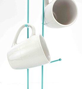 Home Basics Trinity Collection Pantryware Organization Set, Turquoise (Mug Tree)