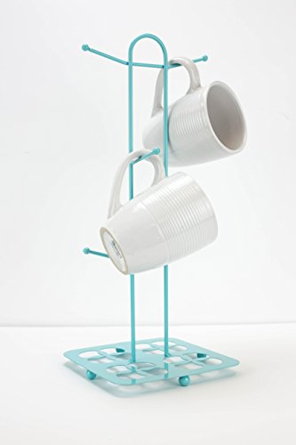 Home Basics Trinity Collection Pantryware Organization Set, Turquoise (Mug Tree)