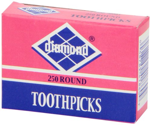 Diamond Round Toothpick Tray, 250 Count