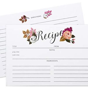 Polite Society Recipe Cards Refill Set 55 Double Sided Recipe Cards, 4x6 inches. Thick Card Stock