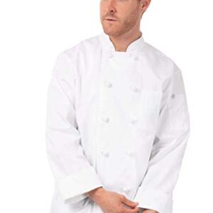 Chef Works Men's Bordeaux Chef Coat, White, Medium