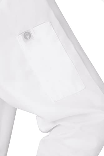 Chef Works Men's Bordeaux Chef Coat, White, Medium