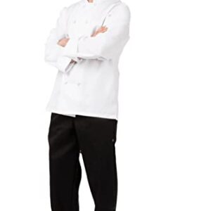 Chef Works Men's Bordeaux Chef Coat, White, Medium