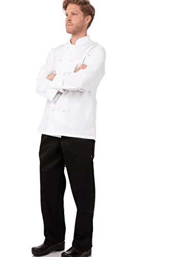 Chef Works Men's Bordeaux Chef Coat, White, Medium