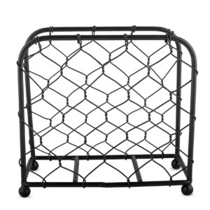 GoCraft Chicken Wire Napkin Holder | Rustic Farmhouse Napkin holder for Kitchen (Black Finish)