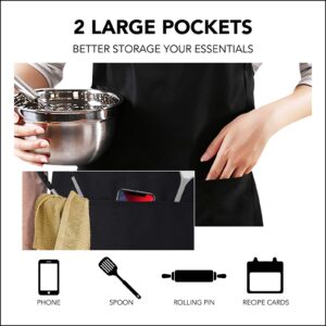 Ihopes Funny Aprons for Men - Black Kitchen Chef Apron with 2 Pockets and Adjustable Neck Strap - This Is a Manly Apron - Perfect for Cooking/Baking/BBQ - Best Birthday/Christmas/Thanksgiving Gifts