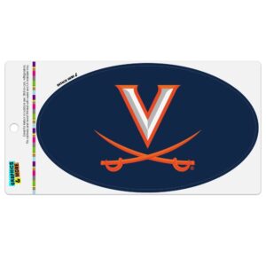 university of virginia cavaliers logo automotive car refrigerator locker vinyl euro oval magnet