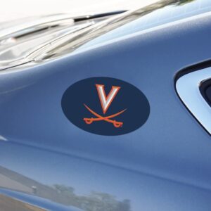 University of Virginia Cavaliers Logo Automotive Car Refrigerator Locker Vinyl Euro Oval Magnet