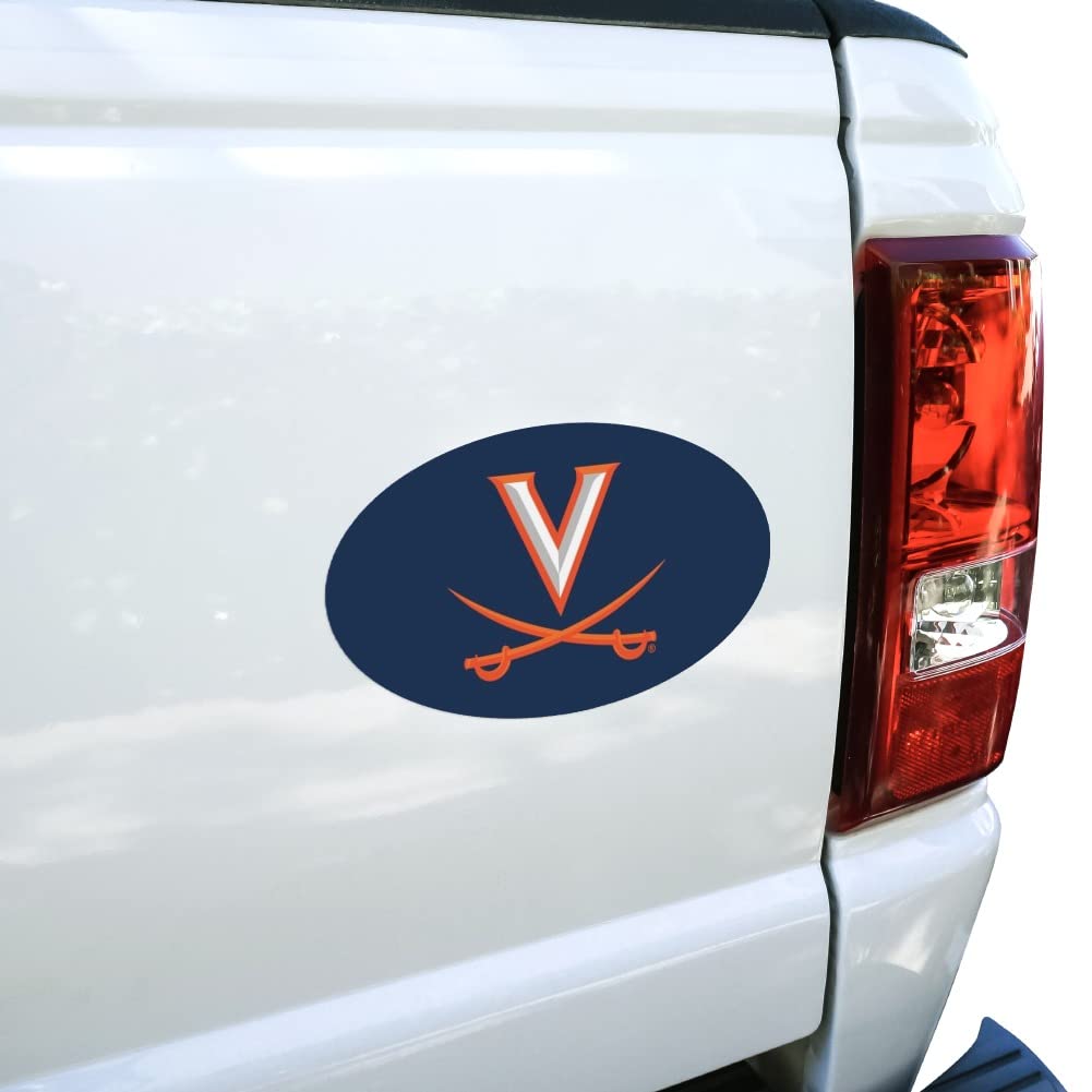 University of Virginia Cavaliers Logo Automotive Car Refrigerator Locker Vinyl Euro Oval Magnet