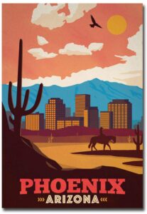 phoenix arizona travel vintage art refrigerator magnet size 2.5" x 3.5"