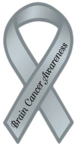 ribbon shaped awareness support magnet - brain cancer - cars, trucks, refrigerators