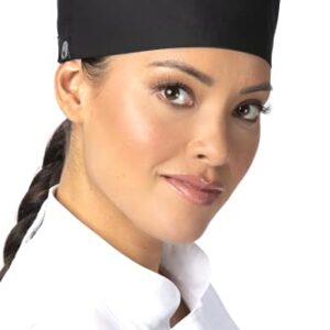 Chef Works Unisex Sustainable Cool Vent Chef Beanie , Black, One Size