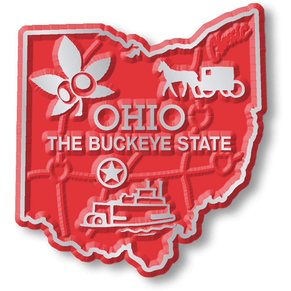 Ohio Small State Magnet by Classic Magnets, 1.7" x 1.8", Collectible Souvenirs Made in The USA