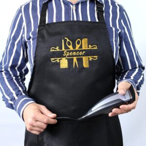 PLACE4PRINT Hair stylist apron embroidered, Unisex, Hair dresser smock, Hairdresser apron, Hair salon apron, Hair stylist for hair stylist Hair dresser gift, Hair dresser Apron for Women and Men