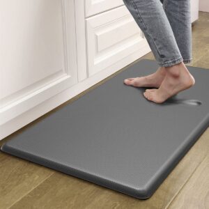 artnice kitchen mat cushioned anti-fatigue floor mat, standing desk mat anti fatigue ergonomic,kitchen non slip rugs and mats, standing floor mat for work place office kitchen floor(20" x 47.2",grey)