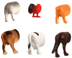 kikkerland farm animal butt magnets, set of 6 (mg26)