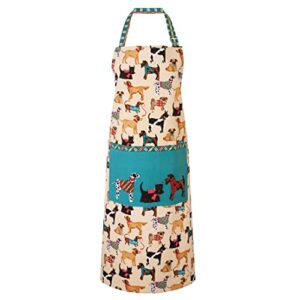 ulster weavers hound dog cotton apron - with cute dog animal print design - for kitchen and barbecue - cooking gifts for bakers & chefs - homeware & kitchenware range