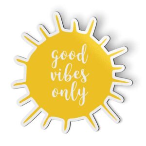 ak wall art good vibes only happy sun sunshine - magnet - car fridge locker - select size