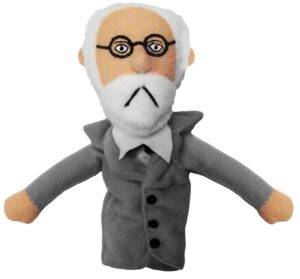 sigmund freud finger puppet and refrigerator magnet