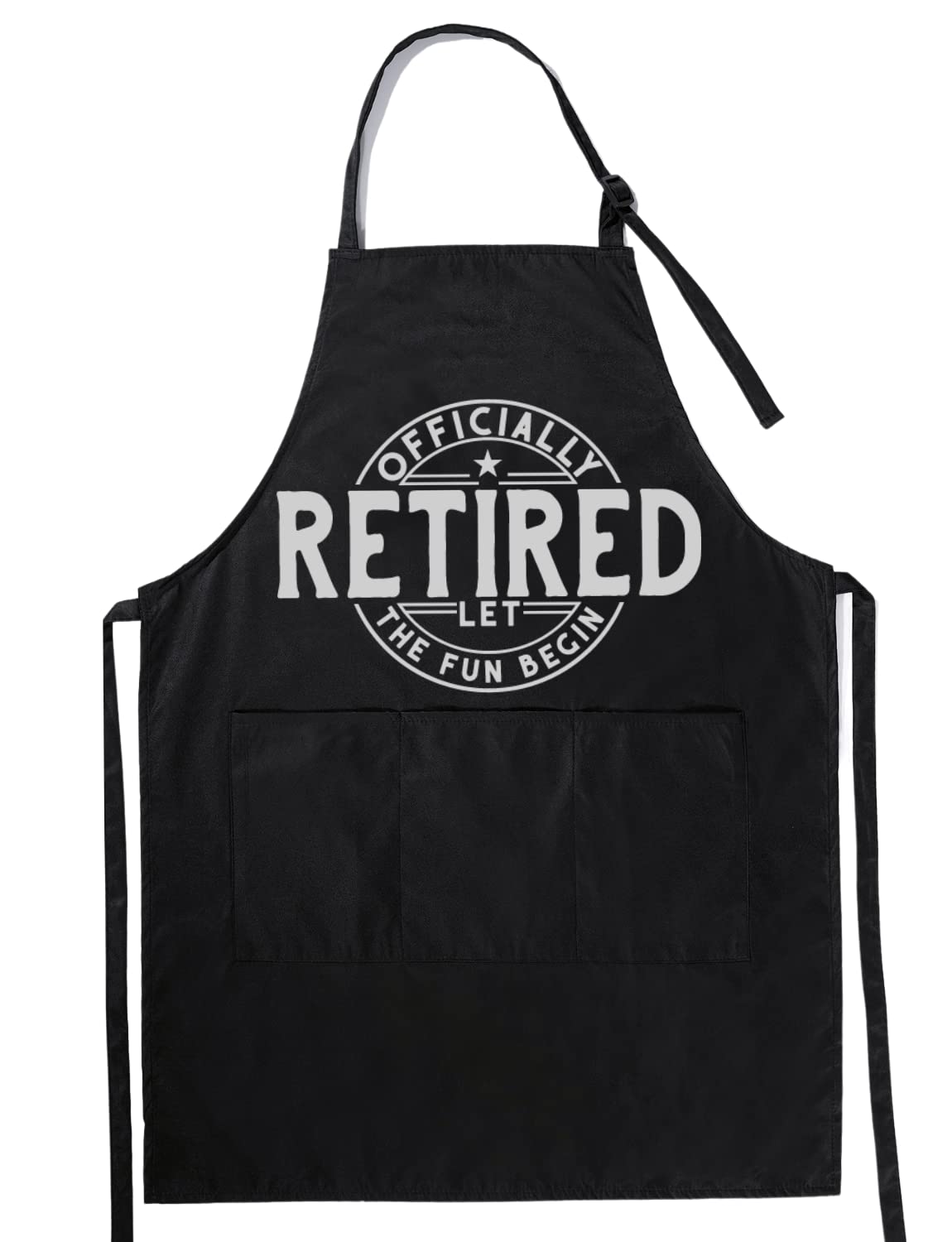 InnoBeta Retirement Gifts for Women/Men, Retirement Apron with Pockets and Adjustable Neck Strap, Retired Gifts - Officially Retired