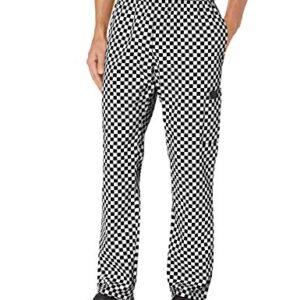 Chef Code Chef Pants, Checkered White, Medium