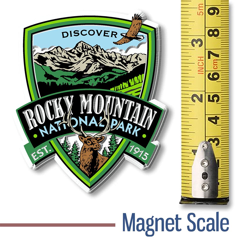 Rocky Mountains National Park Magnet by Classic Magnets, 2.8" x 3.3", Collectible Souvenirs Made in The USA