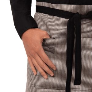 Chef Works Unisex Portland Half Bistro Apron, Black, One Size