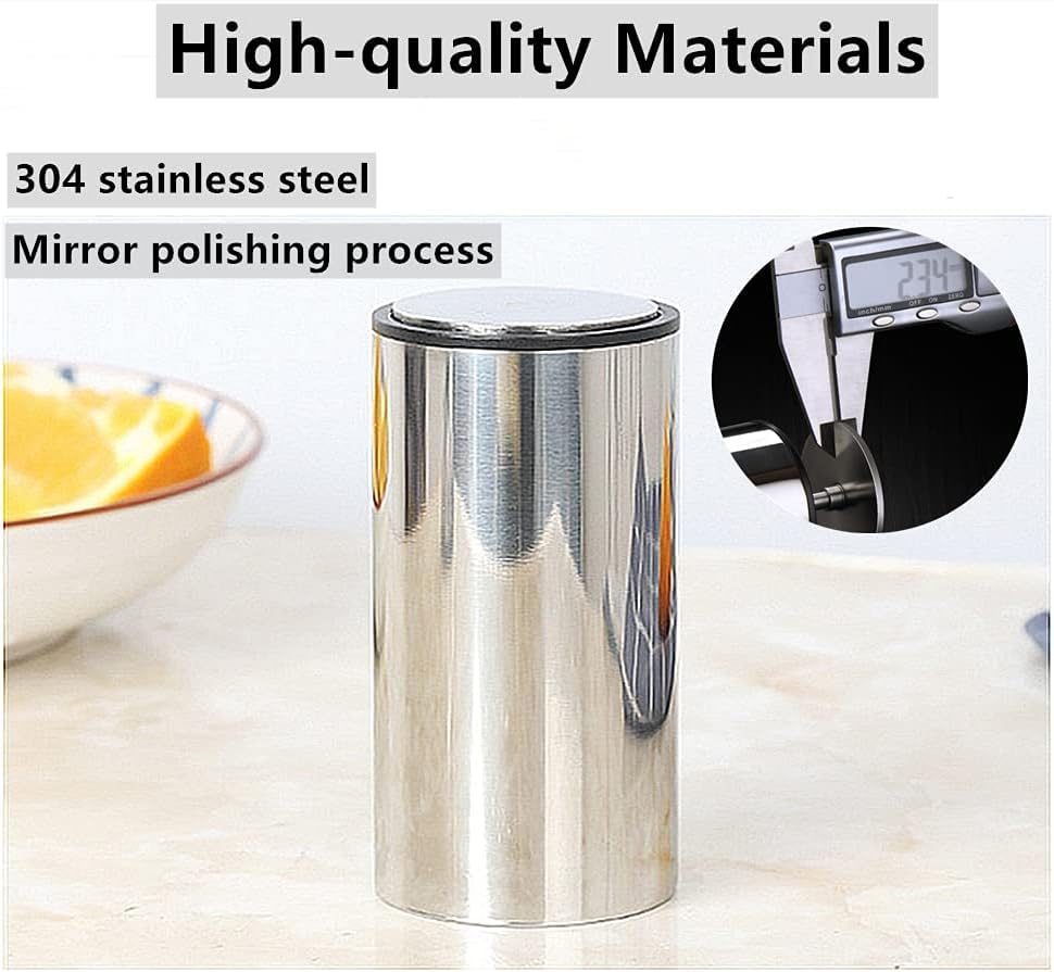 Kemaily Toothpick Holder, Automatic Stainless Steel Toothpick Holder Dispenser Click Open, Modern Toothpick Storage Box for Bamboo Toothpick