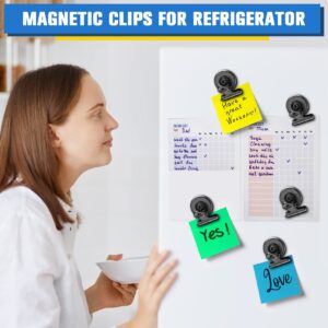 22Pack Magnetic Clips Multi-use Fridge Magnets Clip Stainless Steel Refrigerator Magnets Heavy Duty Metal Clips for Whiteboard Scratch Free Magnet Clips Best for Decorating Kitchen Home Office School