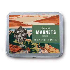 lantern press protect our national parks magnets set of 12, series 3 – central & east