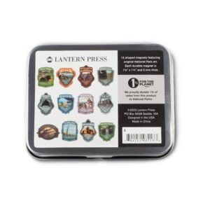 Lantern Press Protect Our National Parks Magnets Set of 12, Series 3 – Central & East