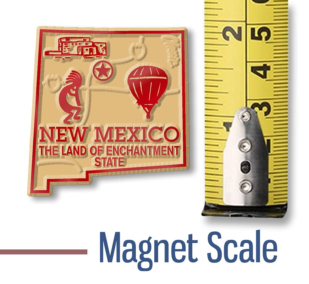 New Mexico Small State Magnet by Classic Magnets, 1.7" x 1.8", Collectible Souvenirs Made in The USA