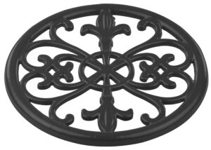 home basics cast iron fleur de lis trivet