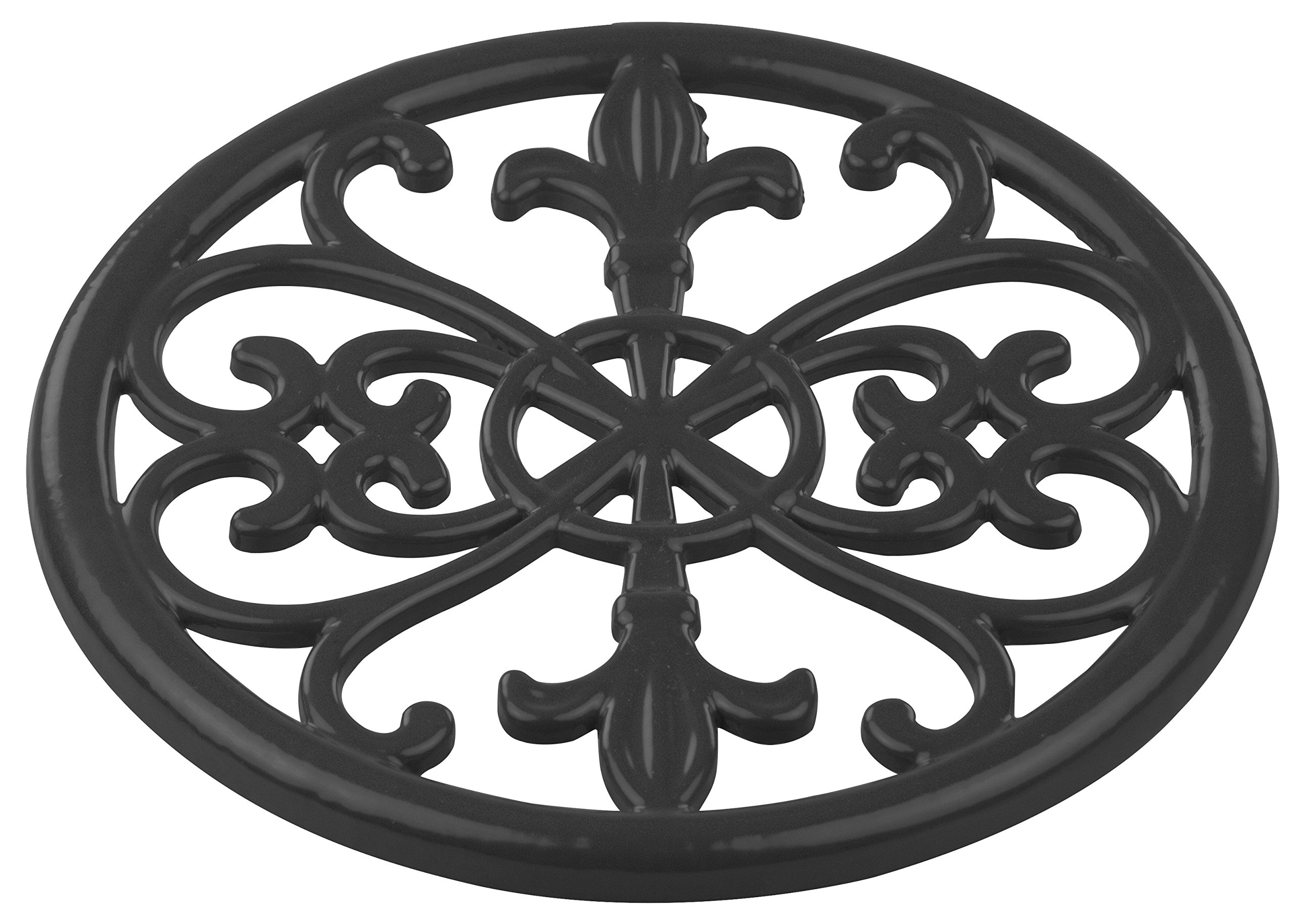 Home Basics Cast Iron Fleur De Lis Trivet