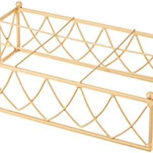 Boston International - BID176 Boston International Arch Design Guest Towel Napkin Holder Caddy, 9 x 5.25-Inches, Matte Gold