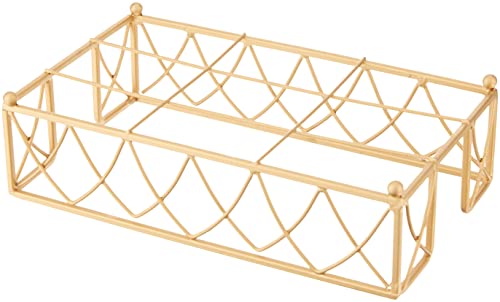 Boston International - BID176 Boston International Arch Design Guest Towel Napkin Holder Caddy, 9 x 5.25-Inches, Matte Gold