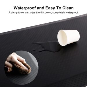 FLEXISPOT Standing Desk Mat 20 in x 39 in Non-Slip Comfort Pad Kitchen Floor Mat Cushioned 3/4" Anti-Fatigue Mats for Standup Desks Kitchens Garages, Black