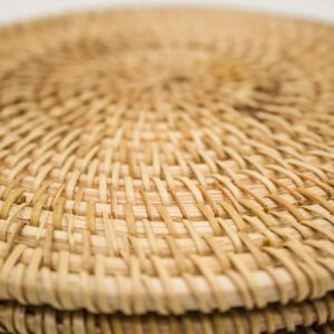 BEEHOMEE Trivets for Hot Dishes - Woven Rattan Trivets Hot Pads for Dinning Table,Kitchen Heat Resistant Straw Dish Coasters Placemats Pot Holder (8.66 Inch)